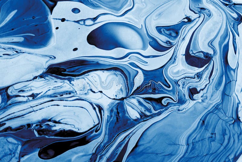 Macro Blue Drop Similar To a Planet on a Blue Background Stock Photo ...