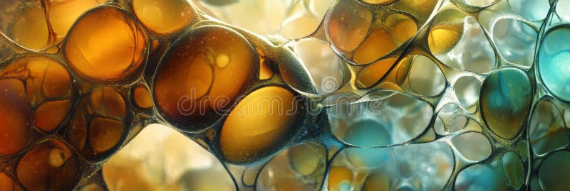 Abstract Macro Close-up of Colorful Cell Structures with Organic ...