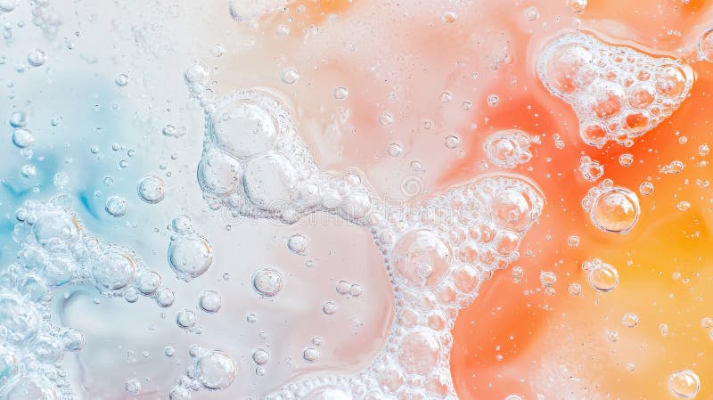 Abstract Macro Close-up Showcases Oxygen Bubbles Suspended in a Viscous ...