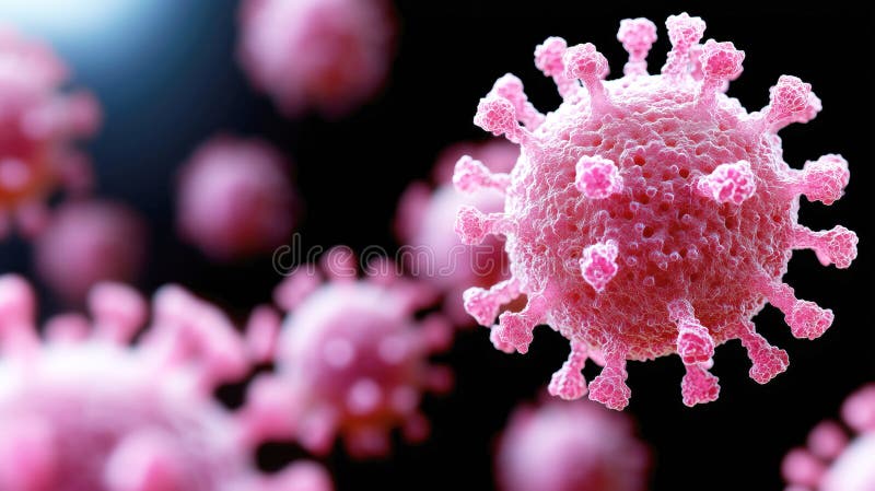 Abstract Macro Illustration of Virus Pathogen Stock Image - Image of ...