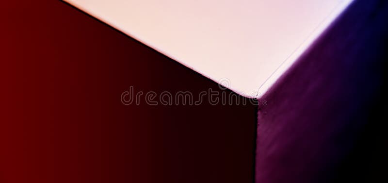 Abstract Macro of Orthogonal Colored Lines from the Edge of a Cube ...