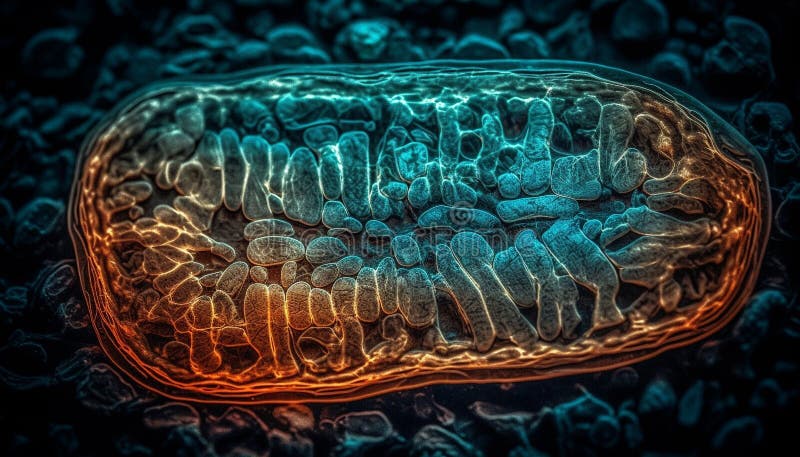 Abstract Macro Pattern of Glowing Cancer Cells Generated by AI Stock ...