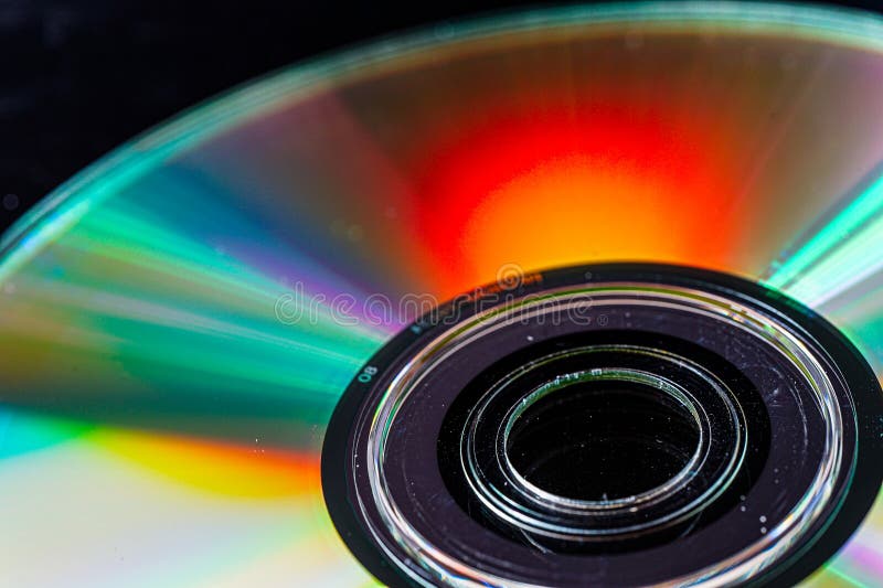 Abstract Macro Photo of Light Reflections on Dvd Cd Disk Stock Photo ...