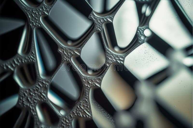 Abstract Macro Photography: Water Droplets on a Geometric Surface Stock ...