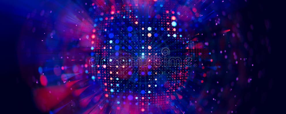 Abstract Macro of Quantum Computing Qubit Cell. Subatomic Patterns of ...