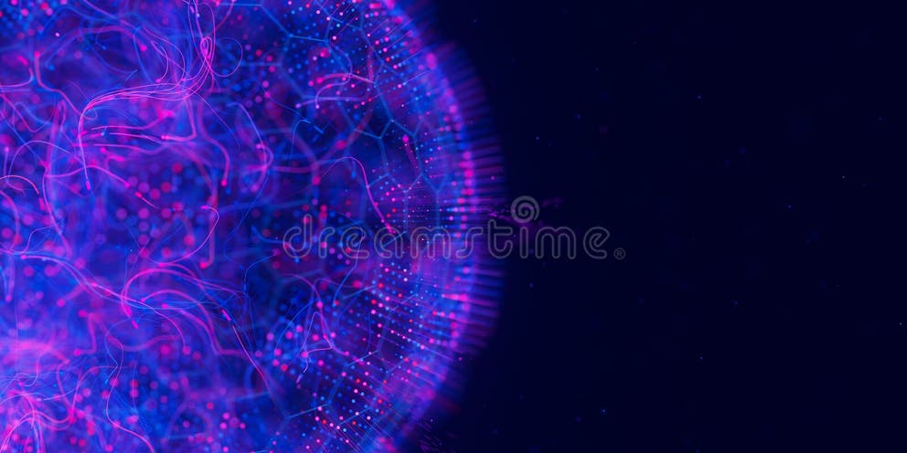 Abstract Macro of Quantum Computing Qubit Spherical Cell. Subatomic ...