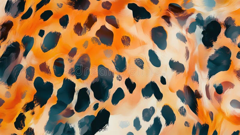 Melting Leopard Print Watercolor Effect Abstract Seamless Stock ...