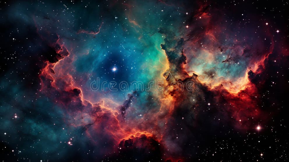 Abstract Macro Shot of a Nebula or Cloud, Concept of Deep Space ...
