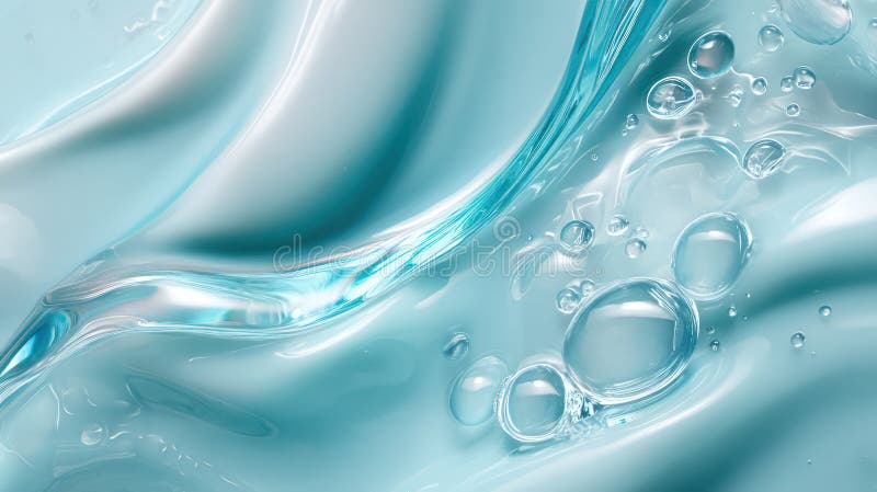 Smooth Blue Transparent Gel Texture with Fluid Motion Effect Stock ...