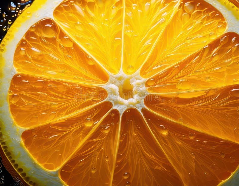 An Abstract Macro View of Citrus Flavor and Structure Stock ...