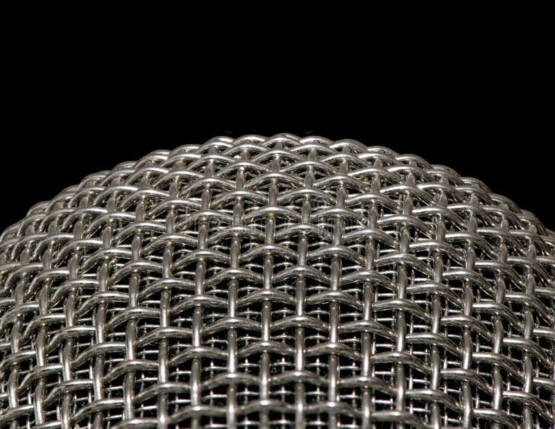Macro of Wire Mesh Covering a Microphone Stock Photo - Image of mesh ...