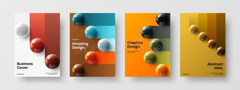 Abstract Magazine Cover Design Vector Concept Bundle Stock Vector ...