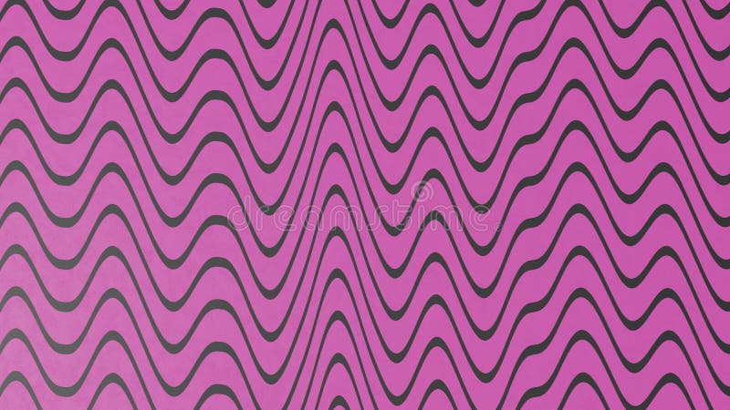 Abstract Magenta Color Wave Pattern with Black Lines. 3d Illustration ...