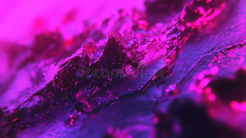 Abstract Magenta and Violet Formation with Sharp Edges and Glowing ...