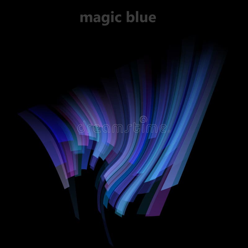 Abstract Magic Background with Blue Lines Stock Vector - Illustration ...