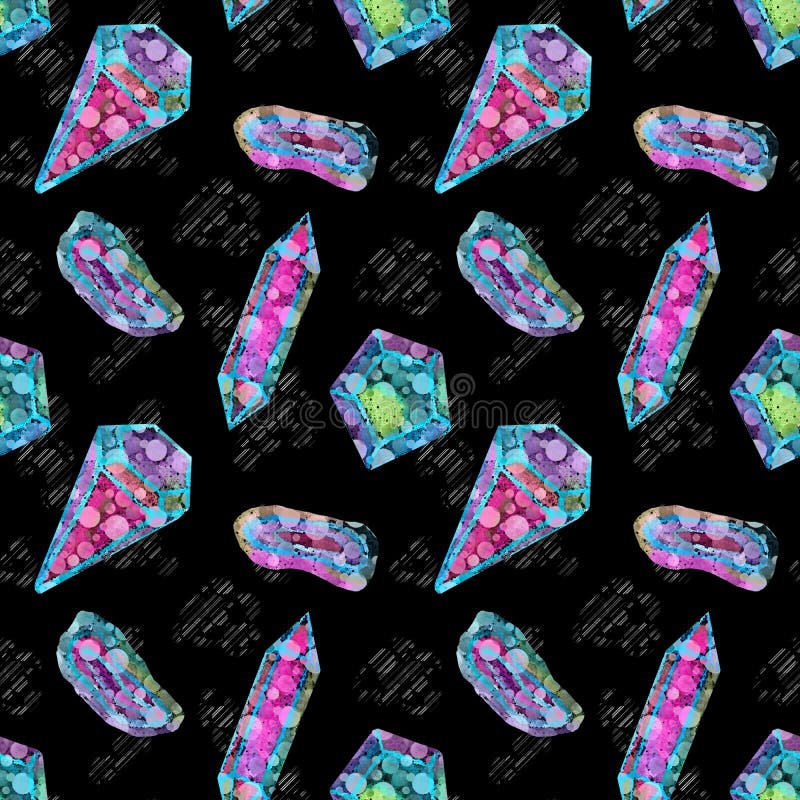 Abstract Magic Crystals Pattern Stock Illustration - Illustration of ...