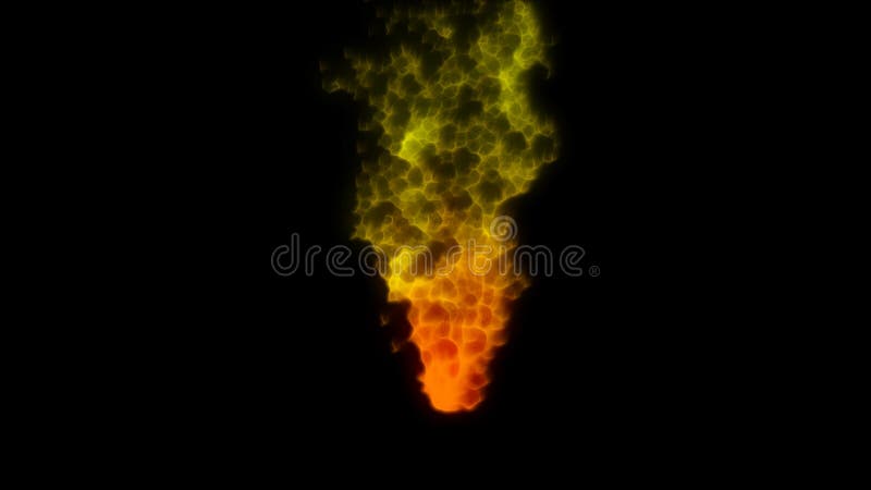 Abstract Magic Fire on Black Background Stock Illustration ...