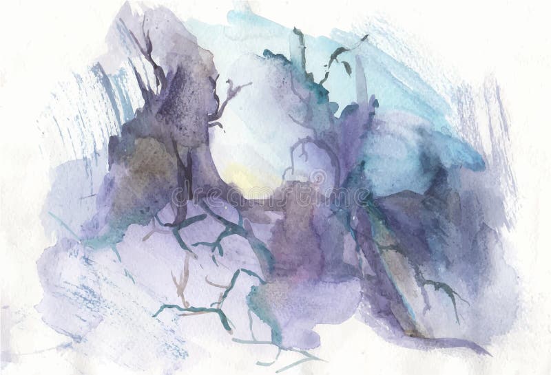 Abstract magic forest stock illustration. Illustration of drawn - 57471912