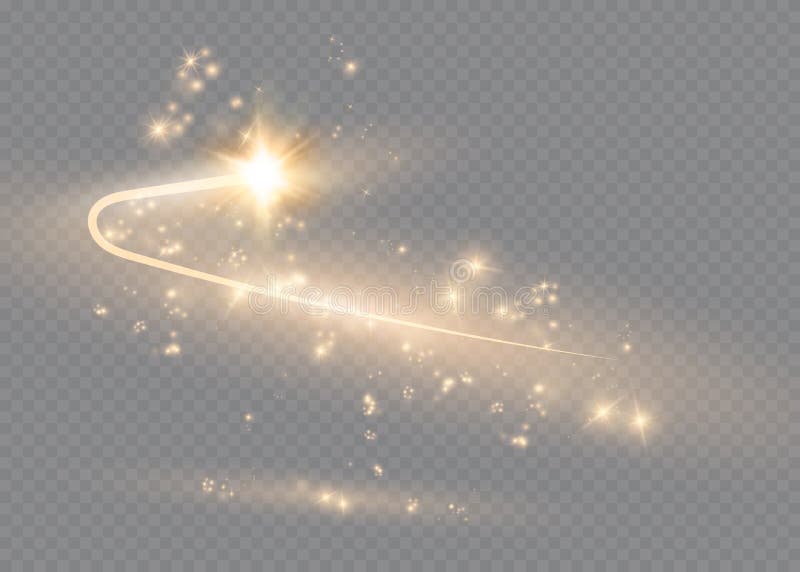 Abstract Magic Glow Star Light Effect with Neon Blur Curved Lines ...