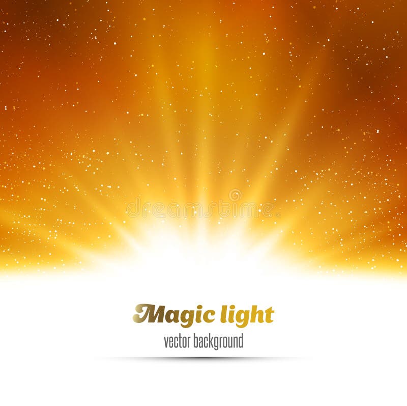 Abstract Magic Gold Light Background Stock Vector - Illustration of ...