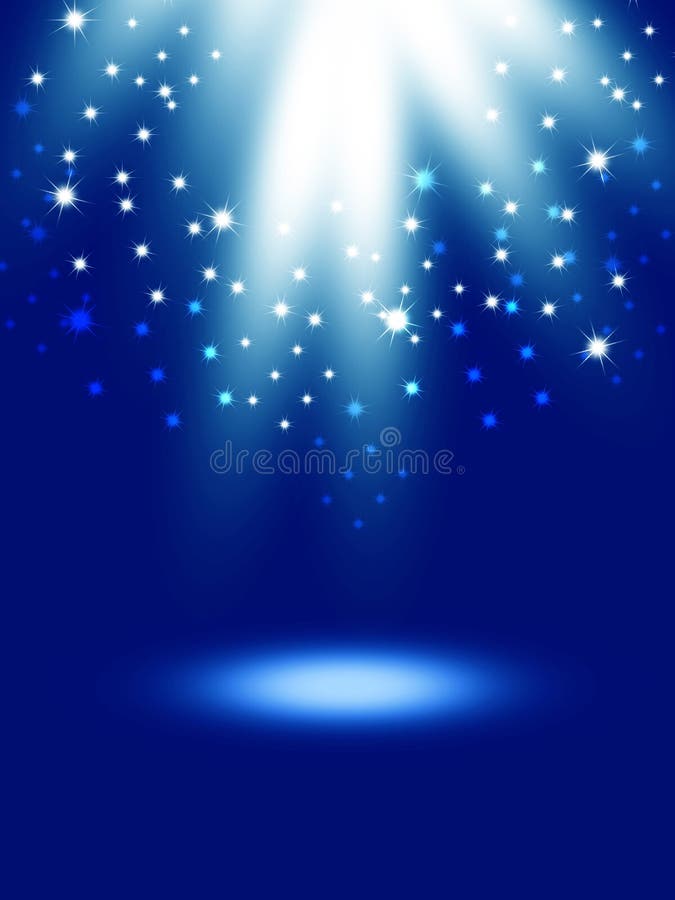 Abstract Magic Light Background. Blue Holiday Burst Stock Illustration ...