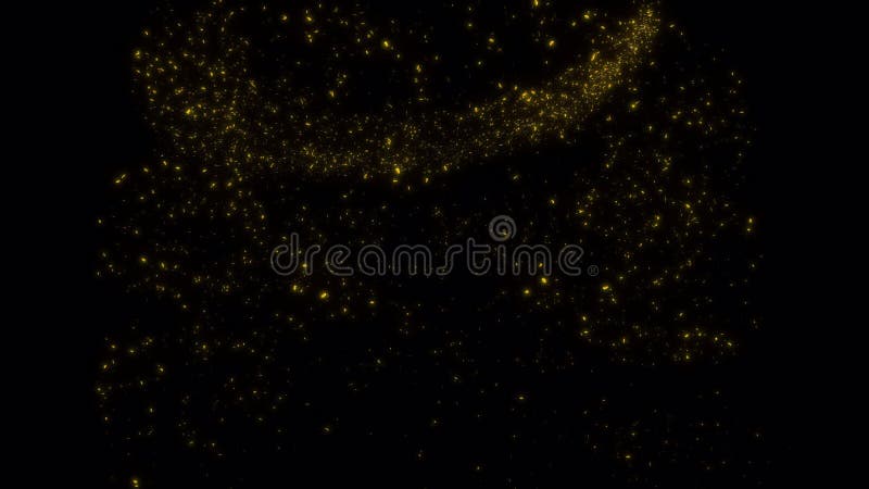 Abstract Magic Particle Tail Animation. Glowing Magic Particle Trail ...