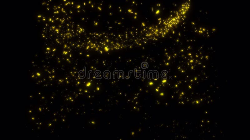 Abstract Magic Particle Tail Animation. Glowing Magic Particle Trail ...