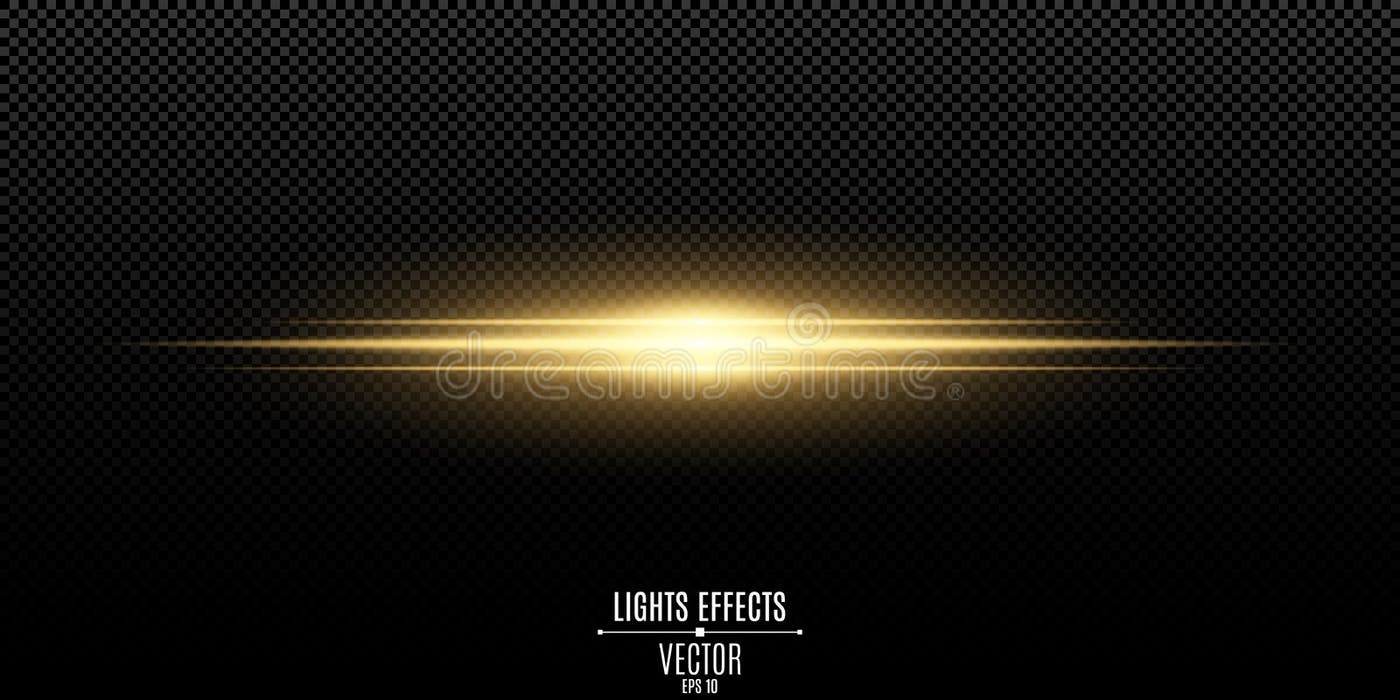 Gold Rays Light Effect Transparent Background Stock Illustrations ...