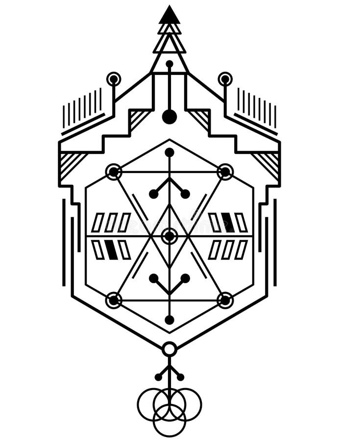 Abstract Magical Geometric Totem Design Stock Vector - Illustration of ...