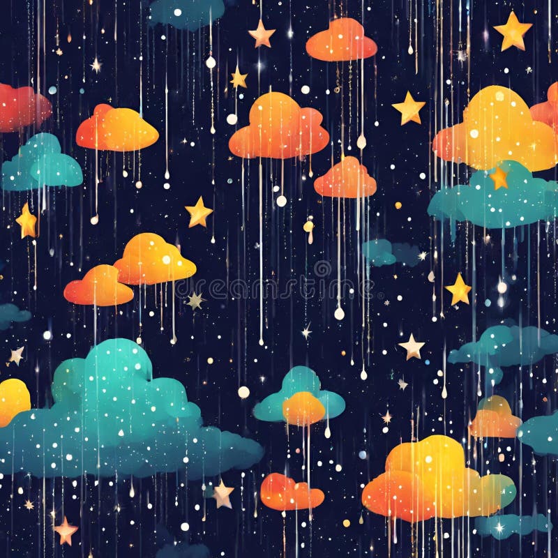 Abstract Magical Rain, Universe , Stars, - 1 Stock Illustration ...