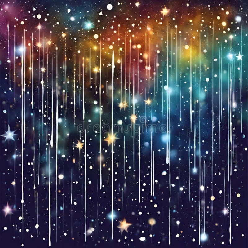 Abstract Magical Rain, Universe , Stars, - 1 Stock Illustration ...