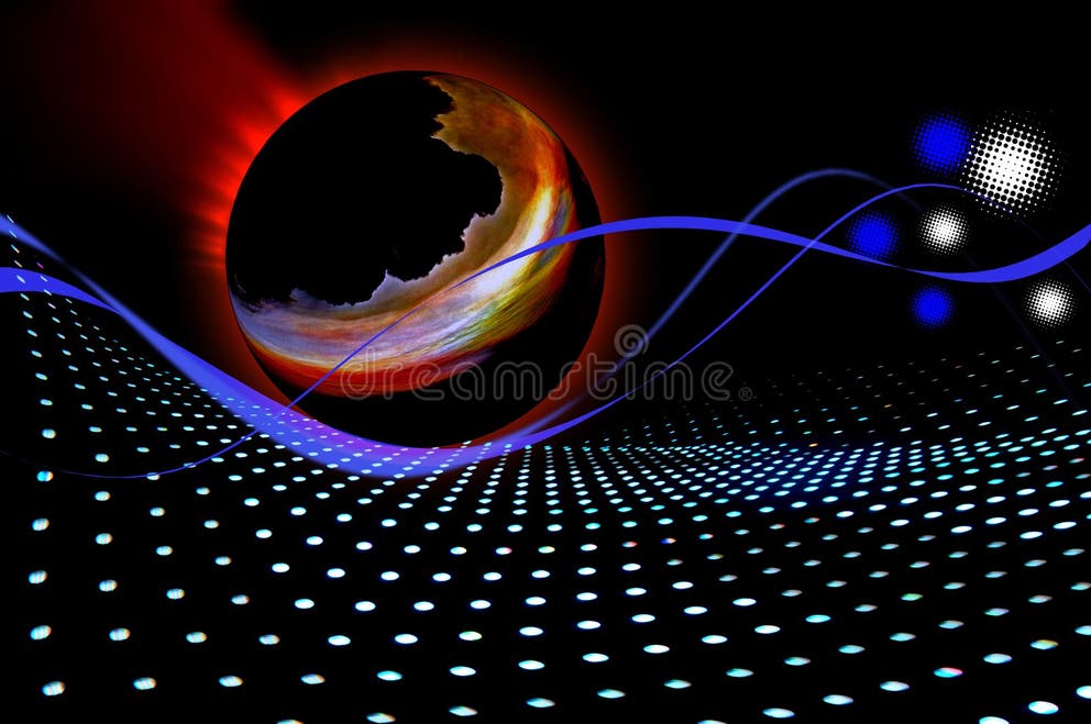 Abstract Magma Ball Flowing Stock Image - Image of night, science: 27176615