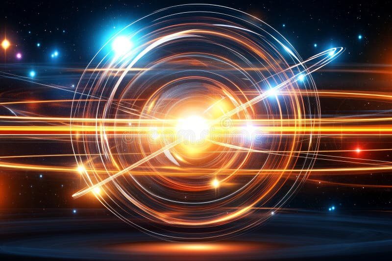 Abstract Magnetic Field, Atom, Quant, Time and Space Gravity Sphere ...