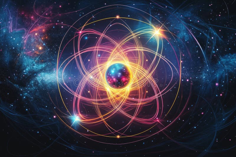 Abstract Magnetic Field, Atom, Quant, Time and Space Gravity Sphere ...