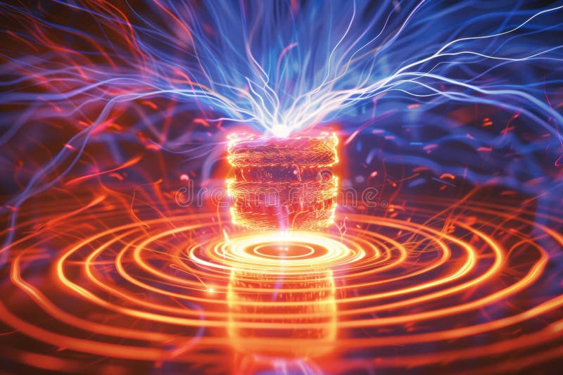 Abstract Magnetic Fields Forming Energy Shapes, Force Lines, and ...