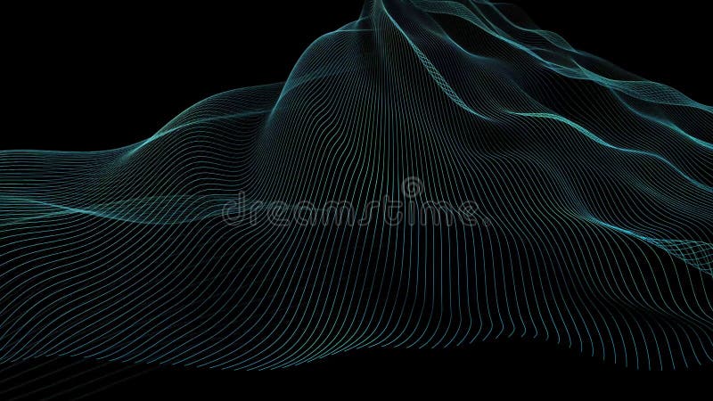 Abstract Magnetic Light Stroke Wavefield Background Loop Stock Footage ...