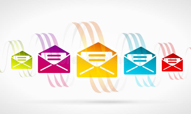 Abstract e-mail design stock illustration. Illustration of group - 254161