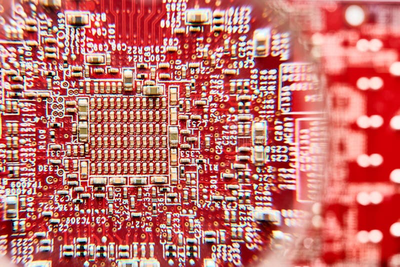 Abstract Mainboard or Motherboard Electronic Computer Background. Logic ...