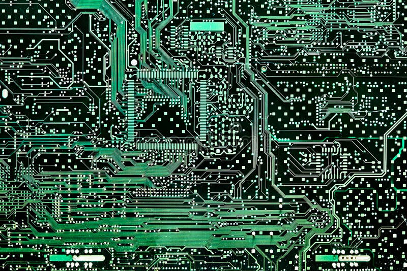 Abstract Mainboard or Motherboard Electronic Computer Background. Logic ...