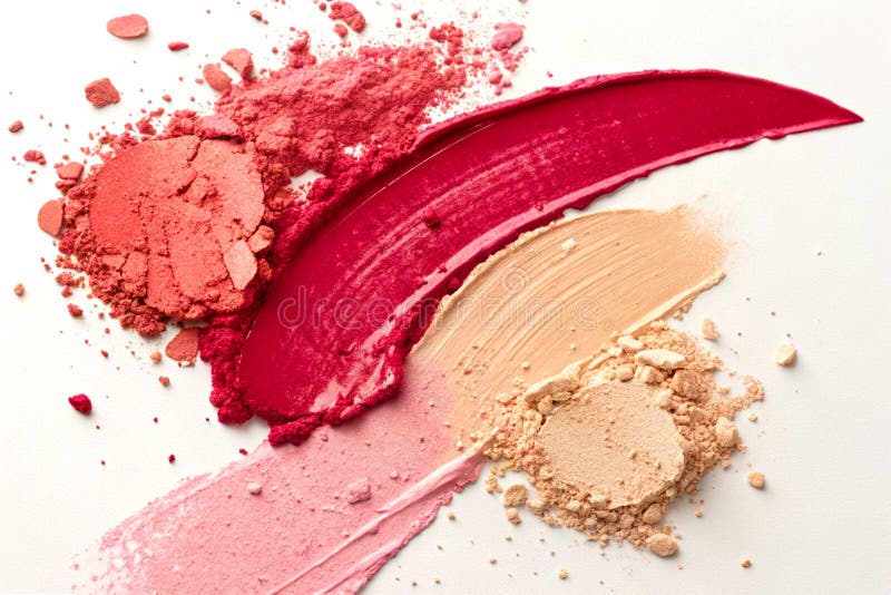 Abstract Makeup Swatches with Bold Color and Textures Stock ...