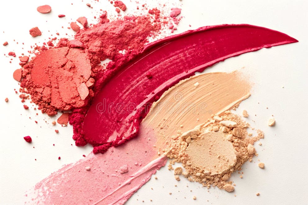 Abstract Makeup Swatches with Bold Color and Textures Stock ...