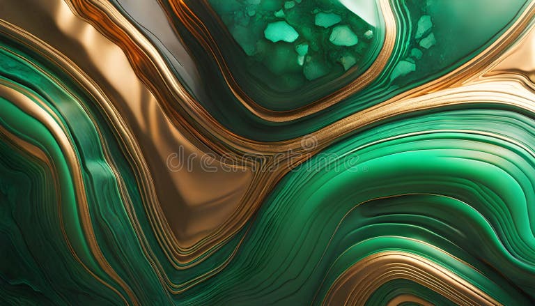 Abstract Malachite Background with Stone Texture, Realistic Malachite ...