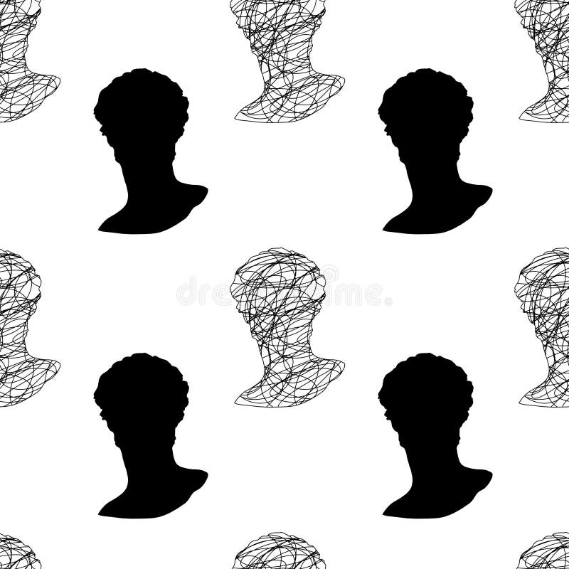 Abstract Male Seamless Pattern Stock Vector - Illustration of abstract ...