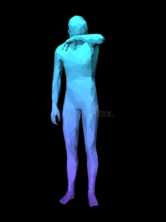 Abstract man body stock illustration. Illustration of illusion - 52705012