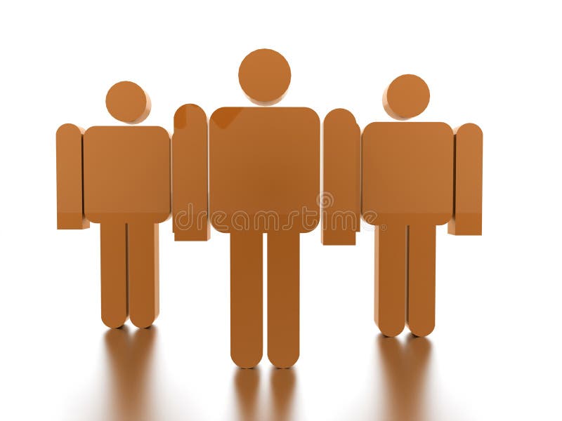 Abstract Man Figure Rendered on White Background Stock Illustration ...