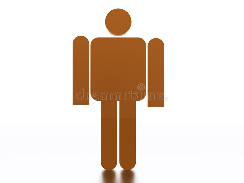 Abstract Man Figure Rendered on White Background Stock Illustration ...