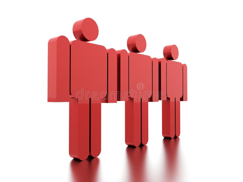 Abstract Man Figure Rendered on White Background Stock Illustration ...