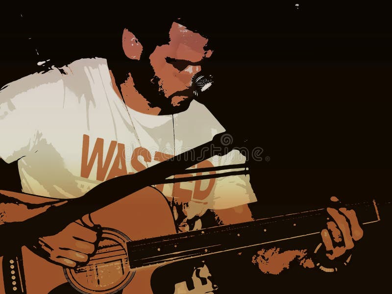 Abstract Man Playing Guitar Stock Illustration - Illustration of ...