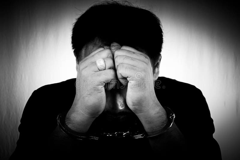 Abstract of the Man Was Bound by Hand in the Shackle Stock Image ...