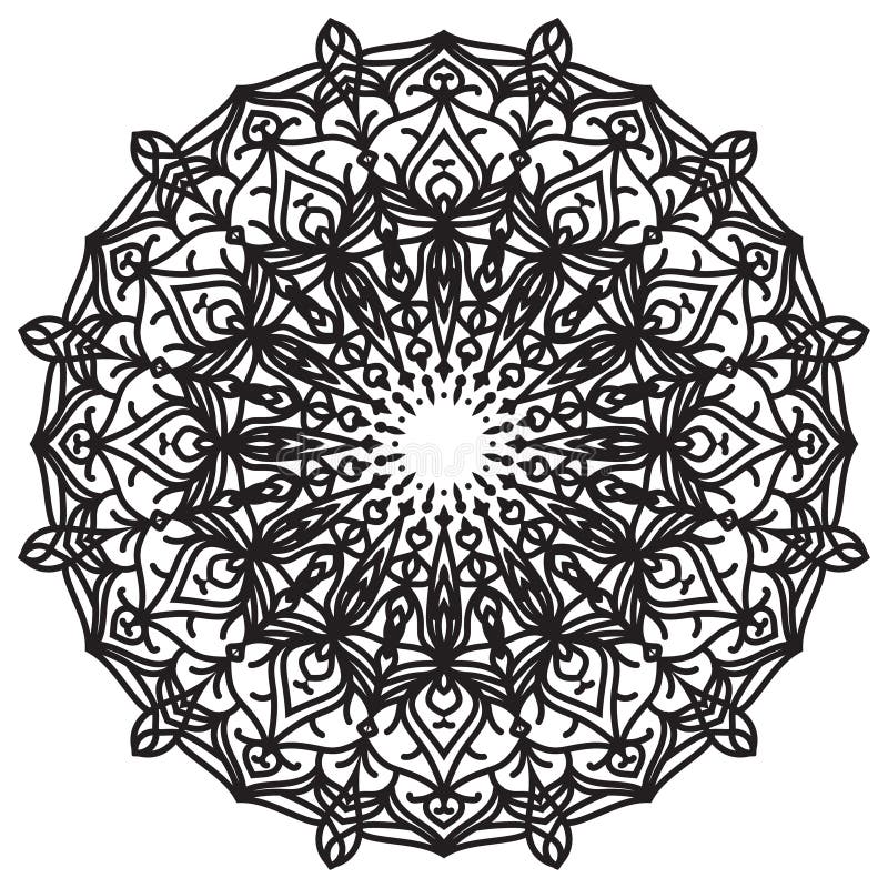 Abstract Mandala Art Outline Circular Basic Design Spiritual Vector ...